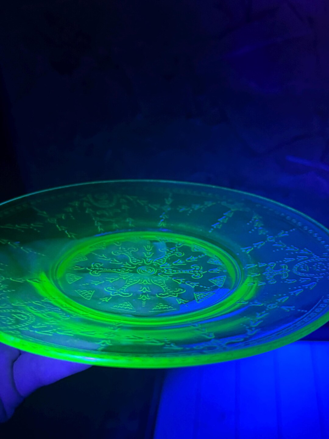 Uranium Rose Cameo Saucer - Etsy