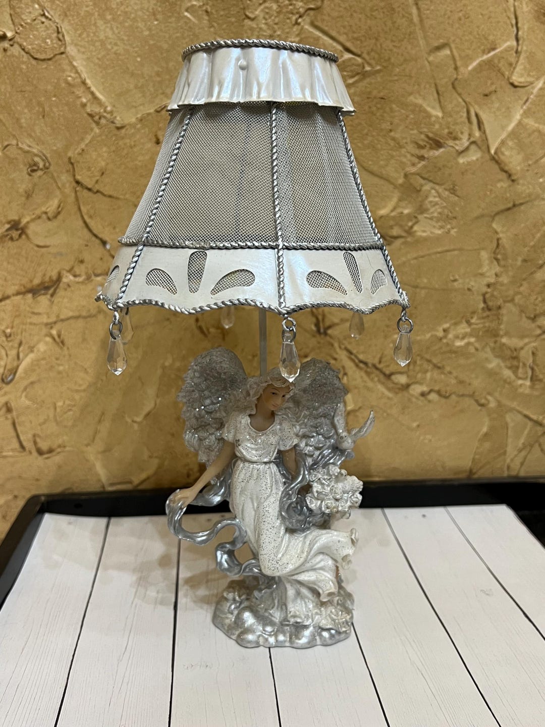 Vintage Angel Tea Light Lamp - Etsy