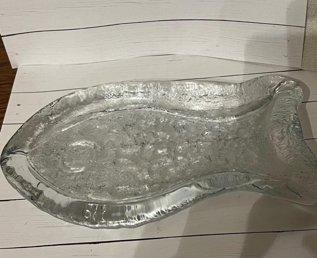 Blenko Art Glass Fish Plate Dish - Etsy