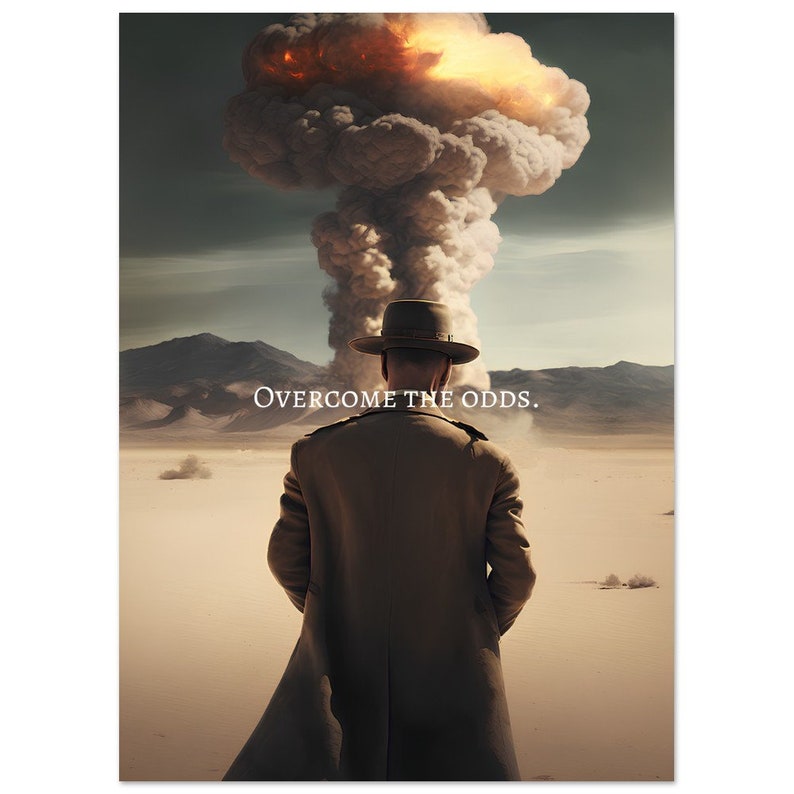 Oppenheimer Movie Poster, Cillian Murphy Wall Art, Motivational Quote ...