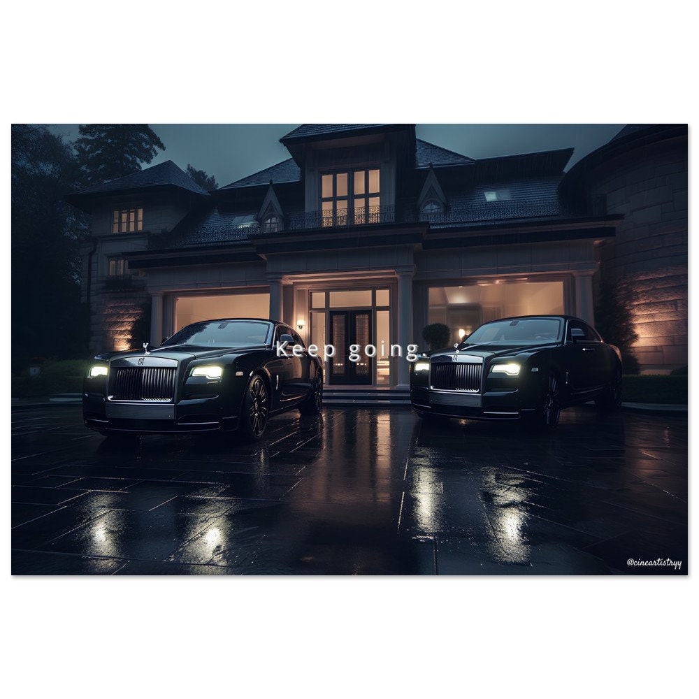 Rolls Royce Poster Posters for Room and Office Never Give up Poster ...