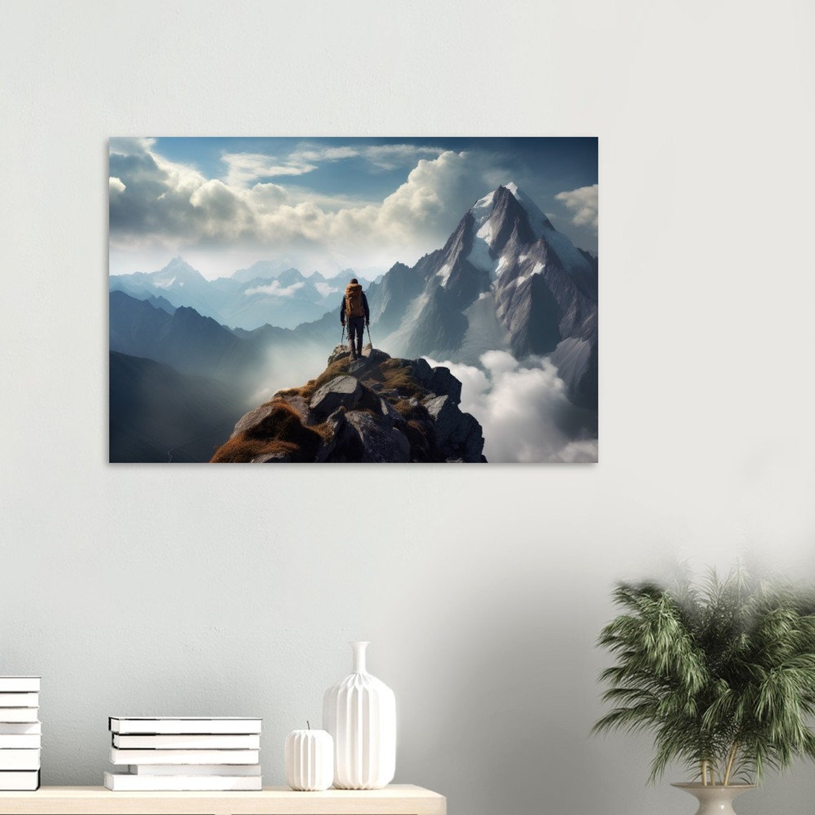 Motivational Poster, Mountain Climbing Wall Art, Success Quote Print ...