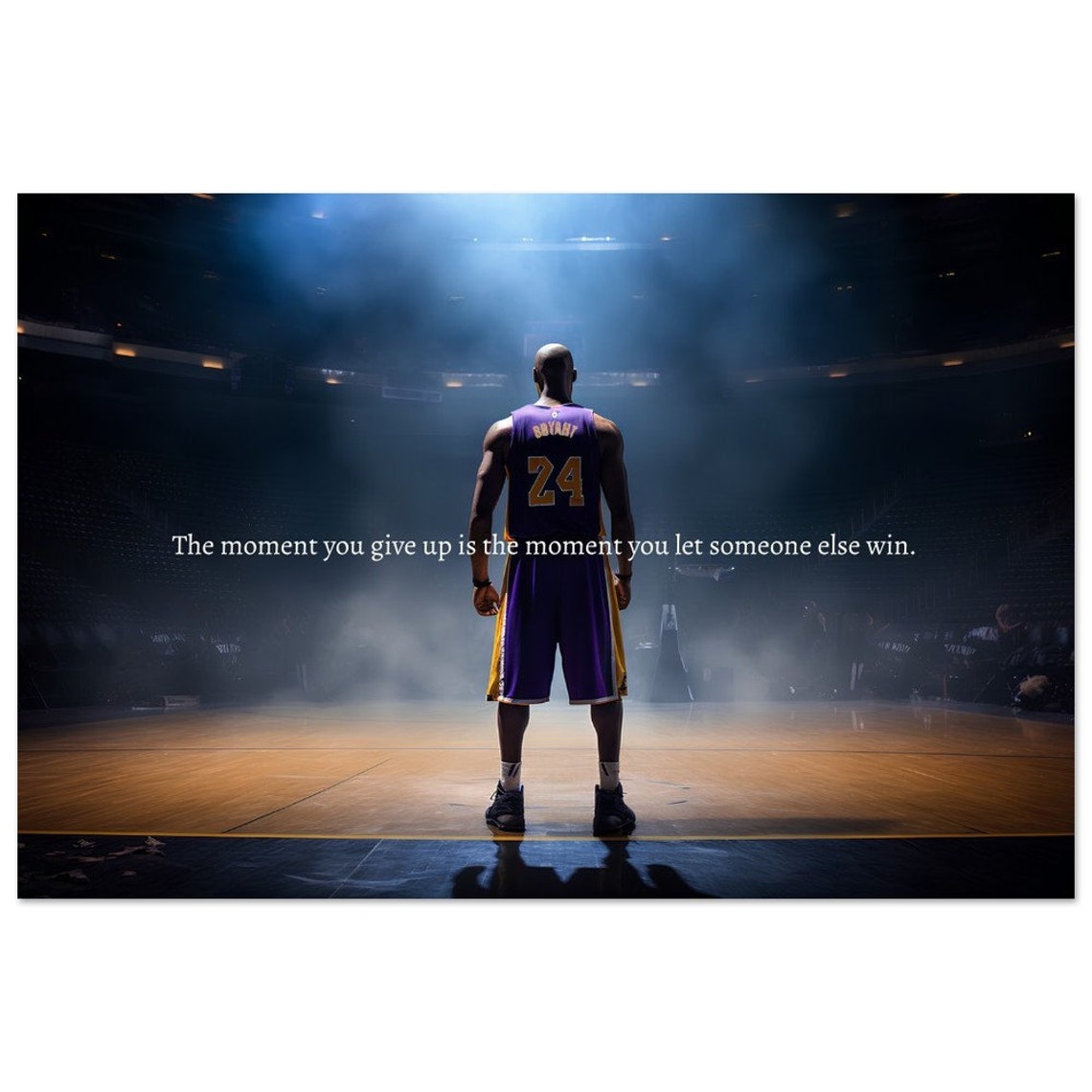 Kobe Bryant Poster Mamba Mentality Motivational Quote Poster for Office ...