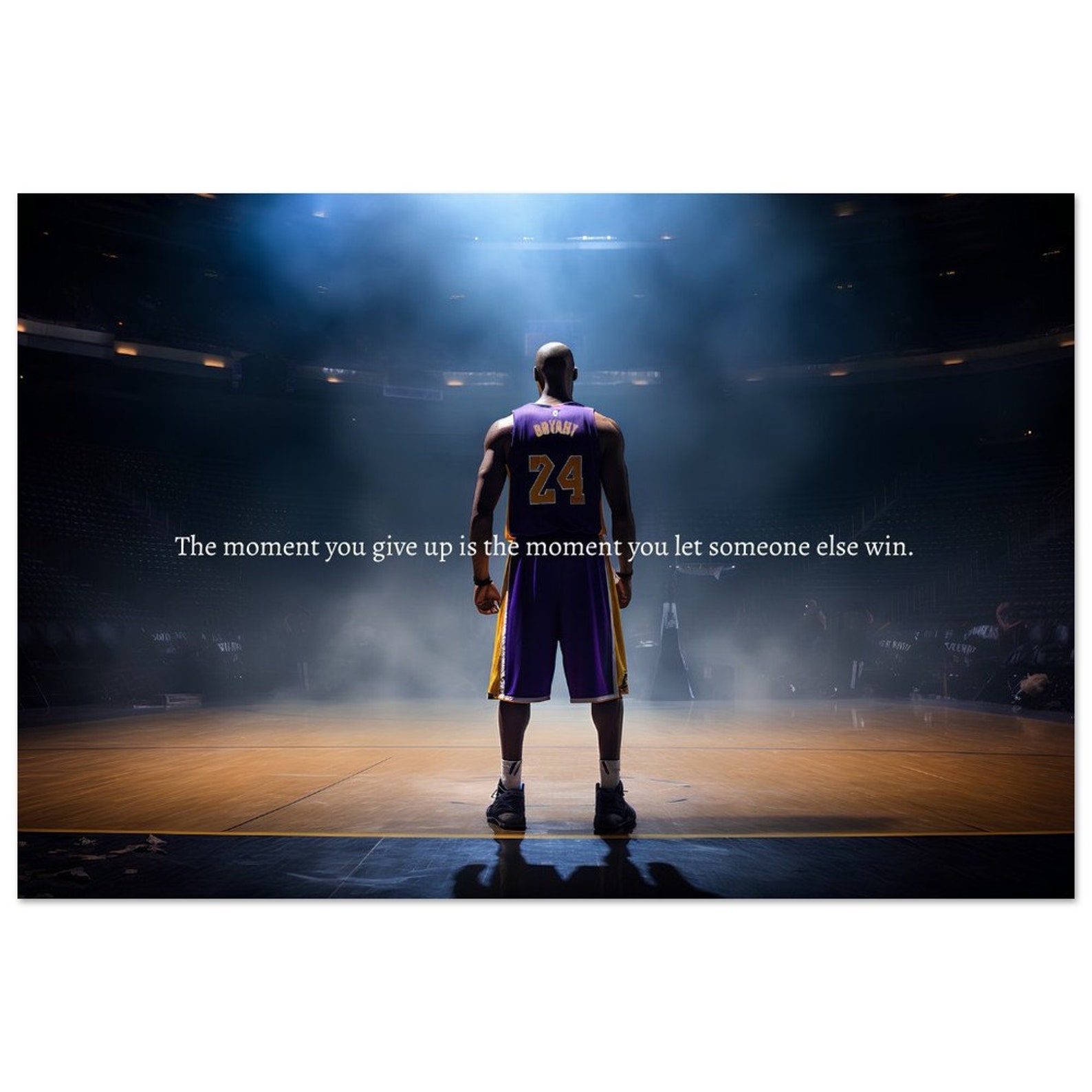 Kobe Bryant Poster Mamba Mentality Motivational Quote Poster for Office ...