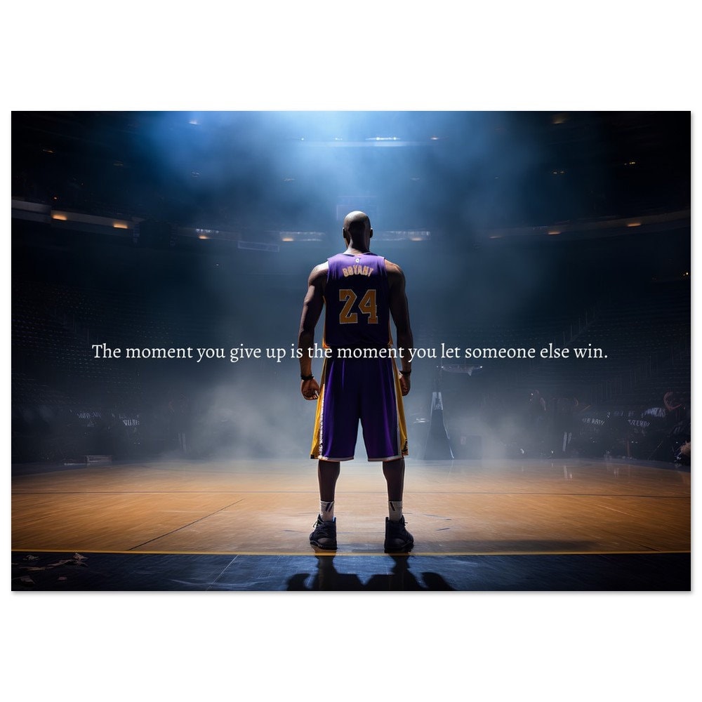 Kobe Bryant Poster Mamba Mentality Motivational Quote Poster for Office ...