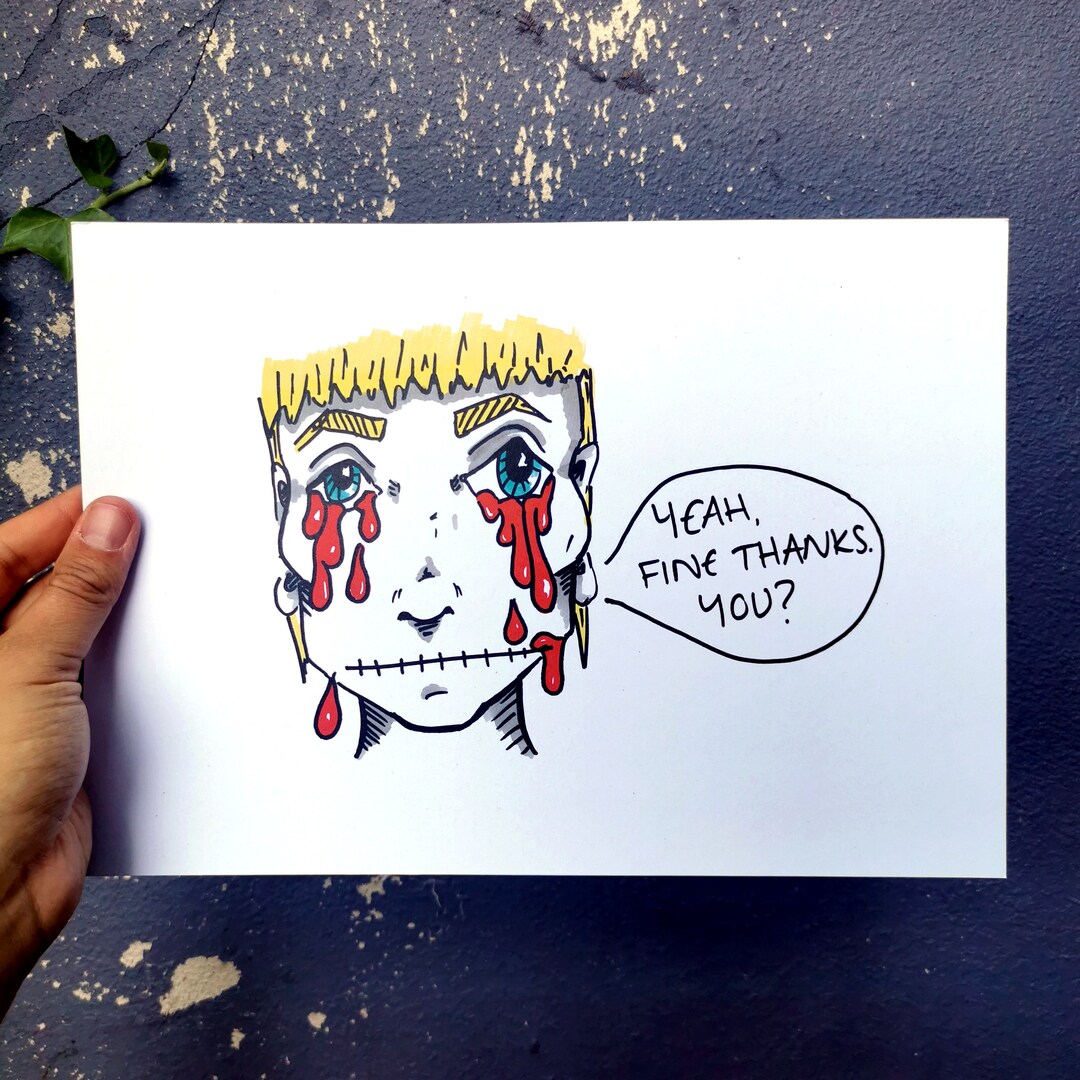 Dark, Nihilistic Art Print A3 or A4 | Sustainably Printed Hand Drawn ...