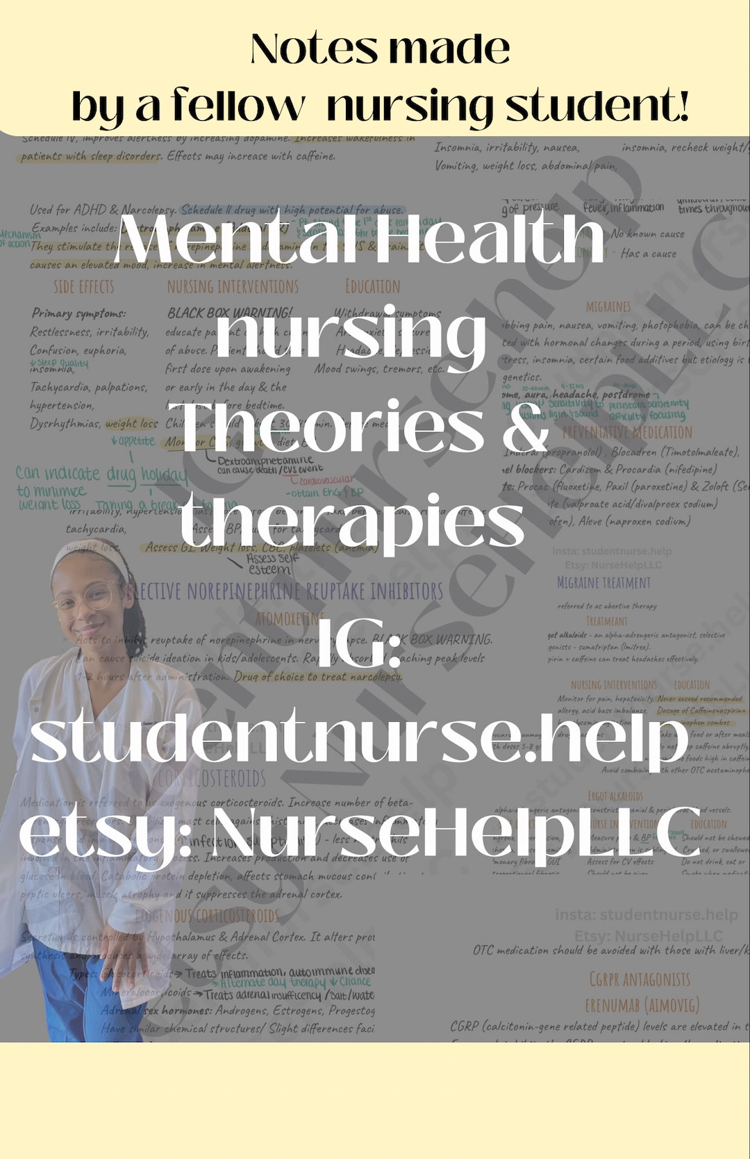 Mental Health Nursing Notes: Theories & Therapies 5-pager - Etsy