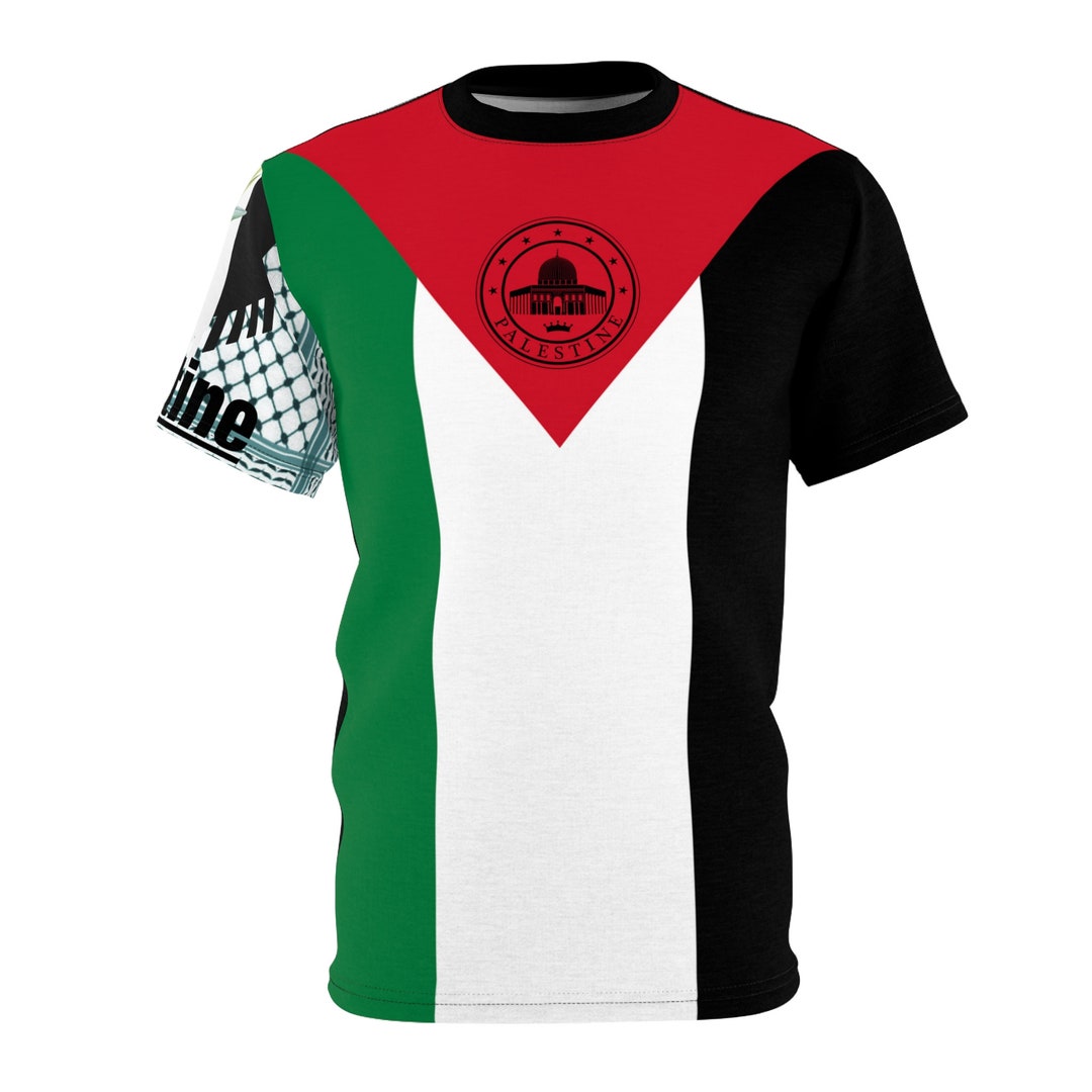 Palestine T-shirt, All Over Print Palestine Flag Shirt, Keffiyeh ...