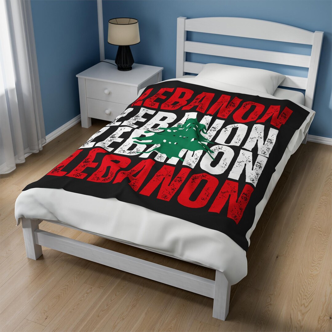 Lebanon Flag Lightweight Velveteen Plush Blanket, Patriotic Throw for ...