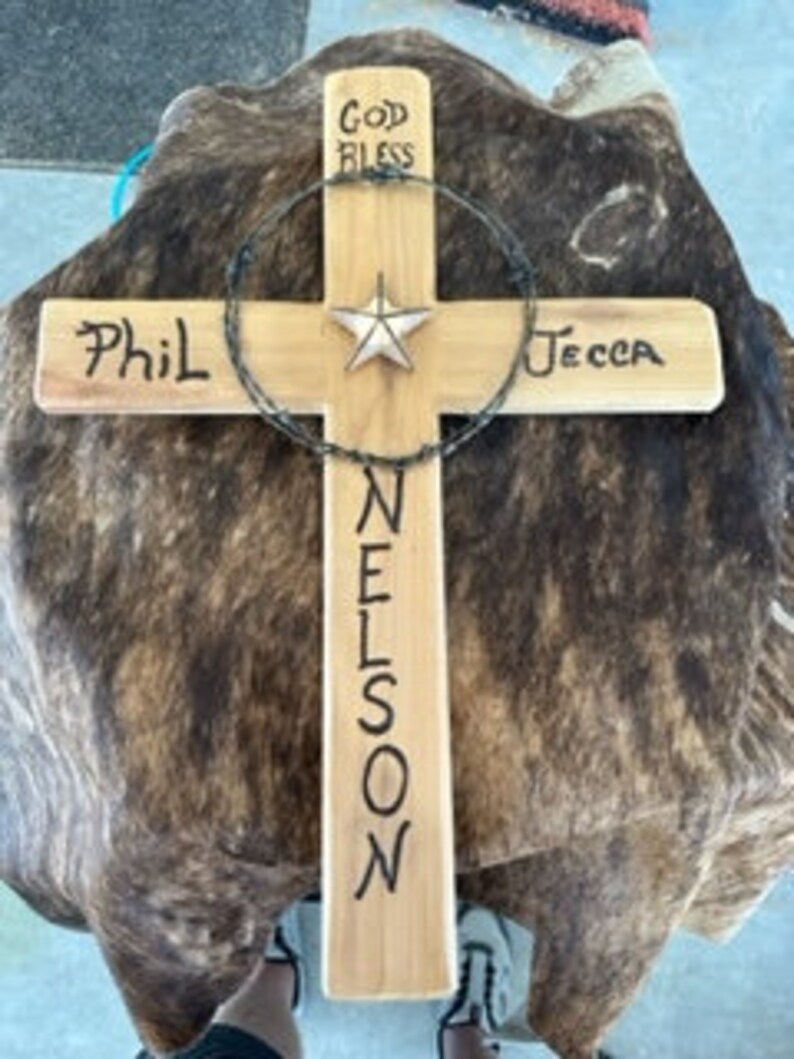 Customizable Cedar Cross - Etsy