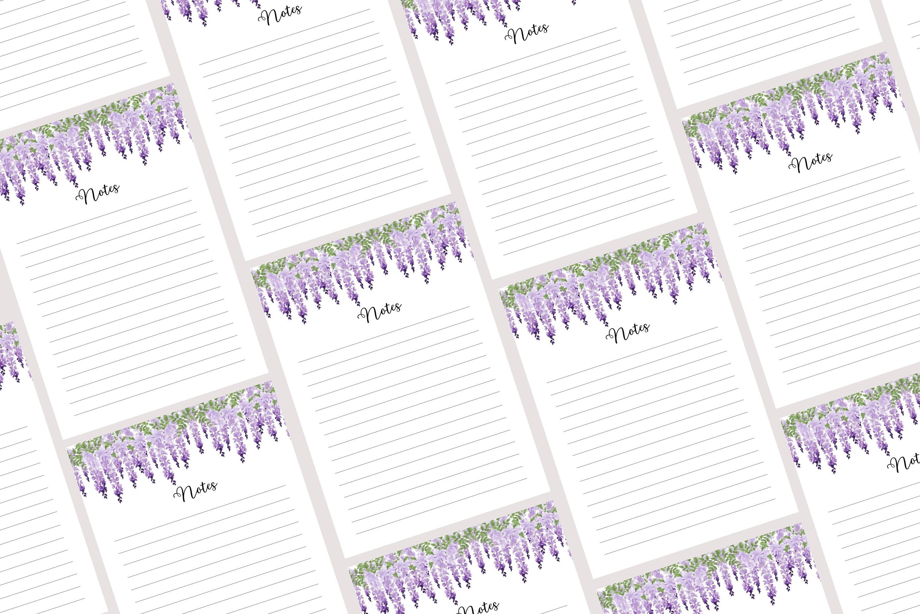 Notes Page Printable Lined Notes Template Note Taking - Etsy