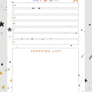 Printable Weekly Meal Planner Landscape Food Diary Meal - Etsy