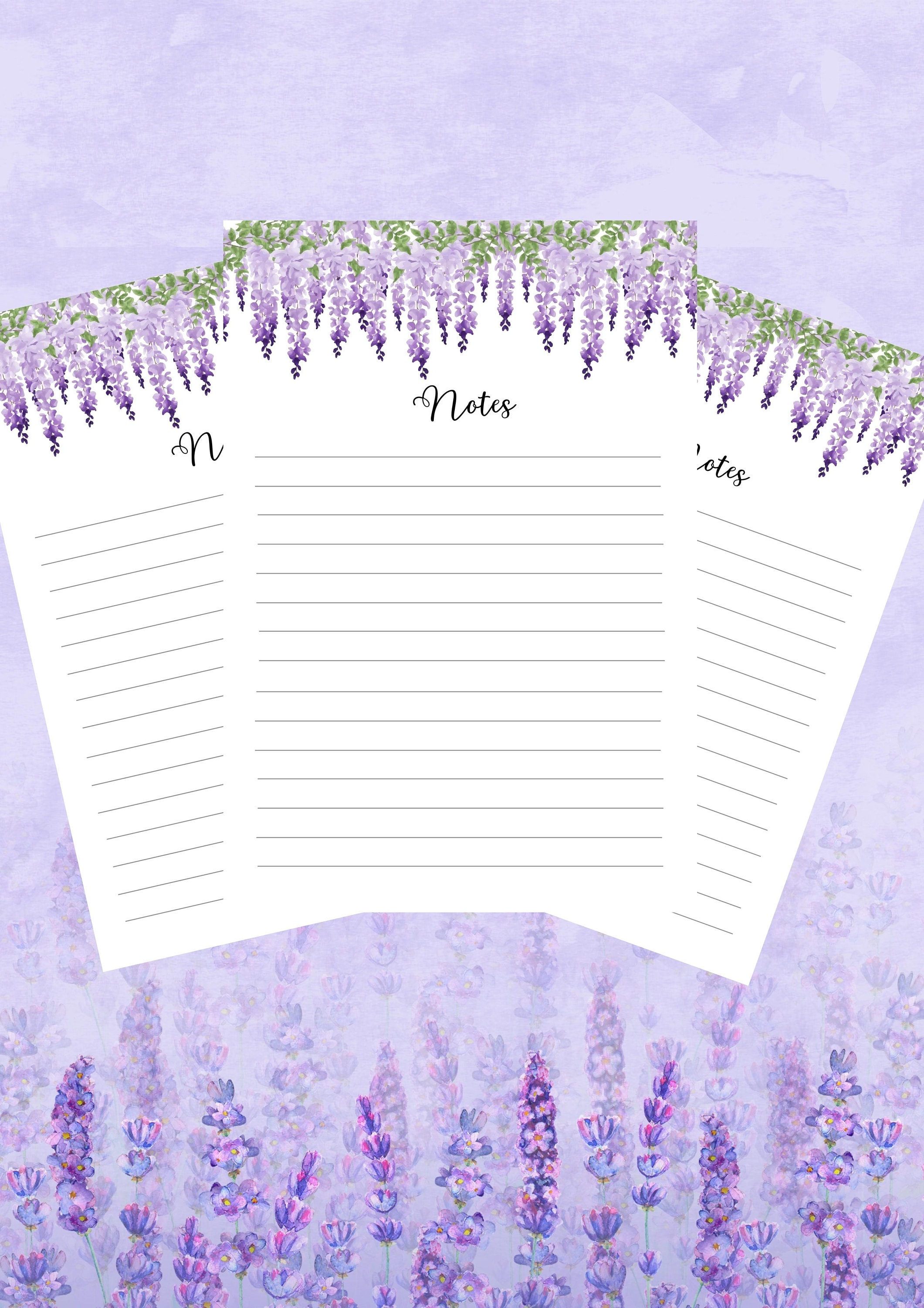 Notes Page Printable Lined Notes Template Note Taking - Etsy