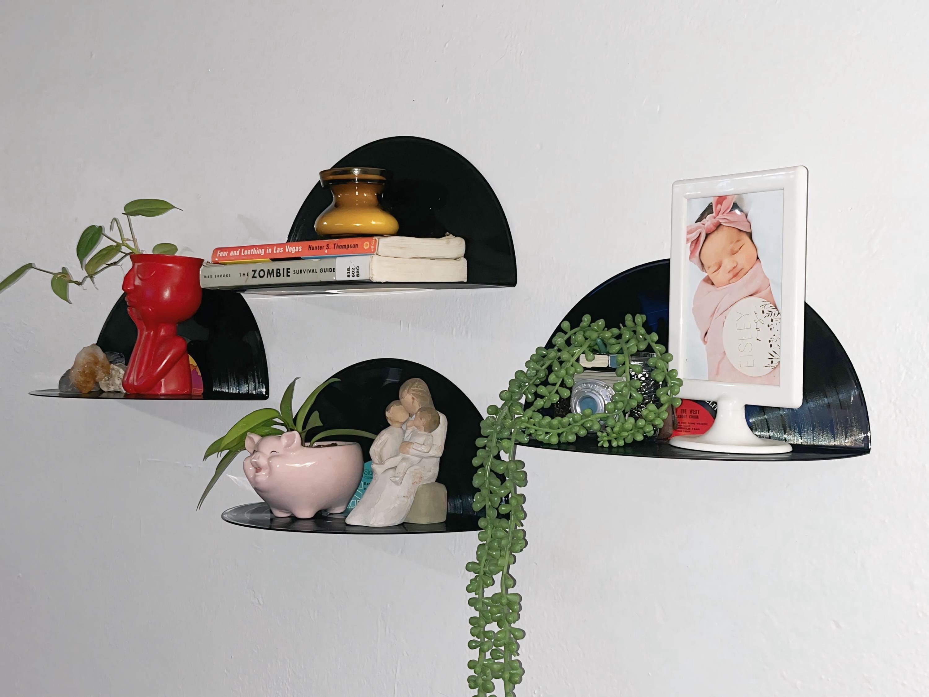 BUY 3 GET 1 FREE Vinyl Record Shelf Retro Vinyl Record Wall Decor ...