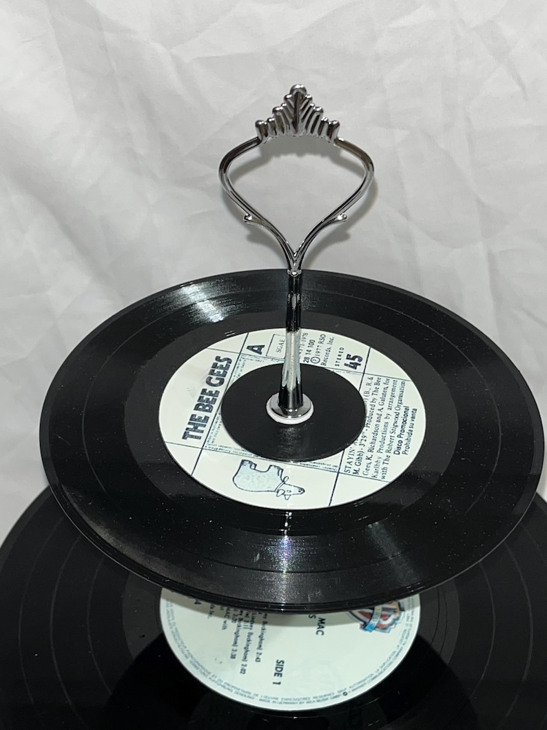 Retro Vinyl Record 3 Tier Cupcake Stand. Cookie Stand. Pastry Stand ...