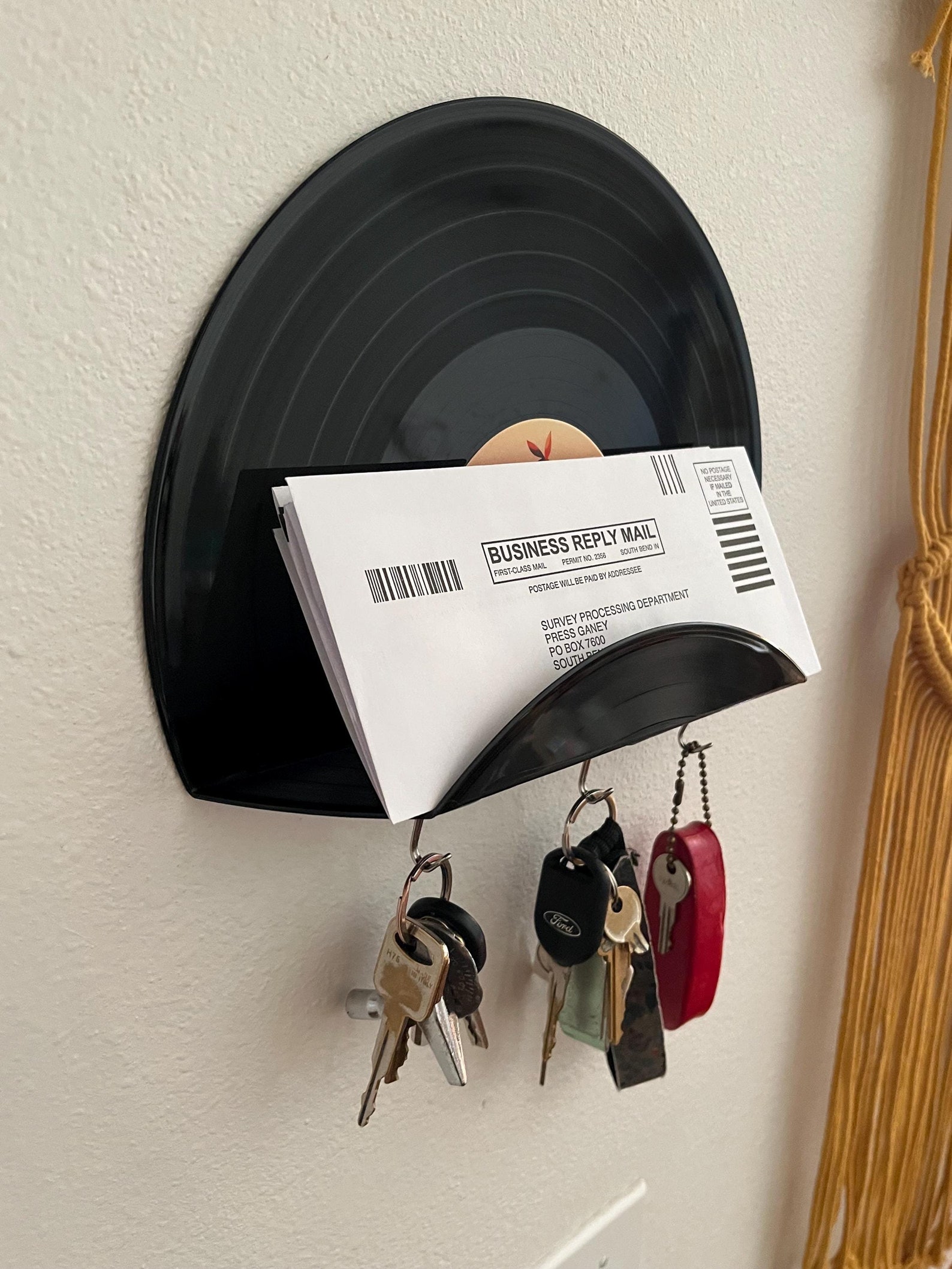 BUY 3 GET 1 FREE! Vinyl Record Key & Mail Holder Made From Vinyl ...