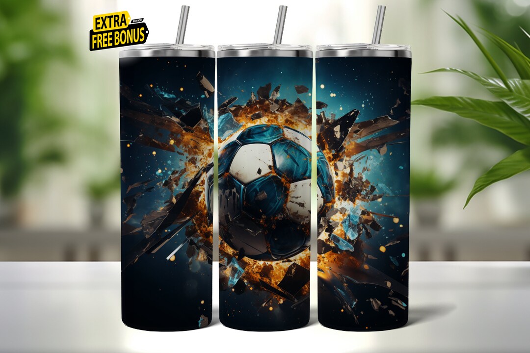 Innovative Video Collage Soccer Ball Breaking Through Ceiling Tumbler ...