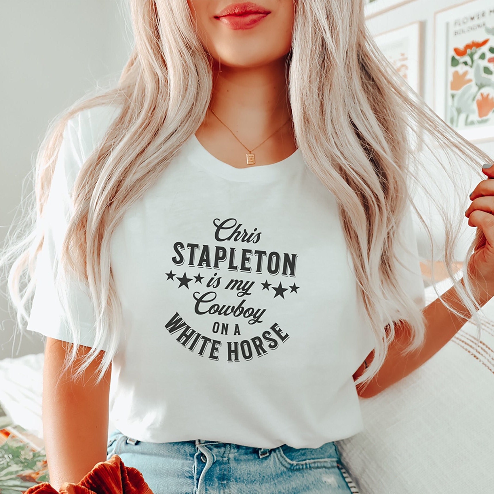Chris Stapleton Cowboy on a White Horse Tshirt, Chris Stapleton Concert ...