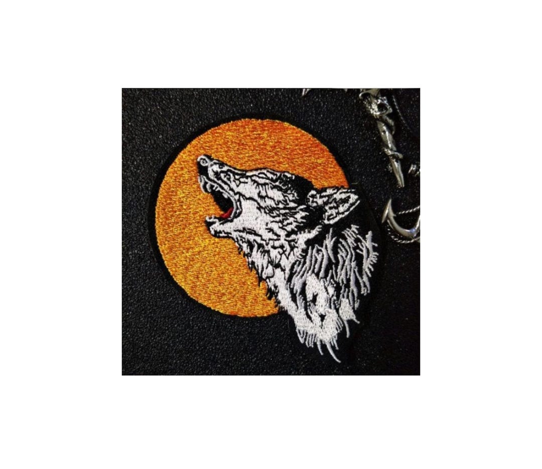 Wolf Howling Moon Round Patch iron On Wolf Howling Moon Round 3 Inch - Etsy