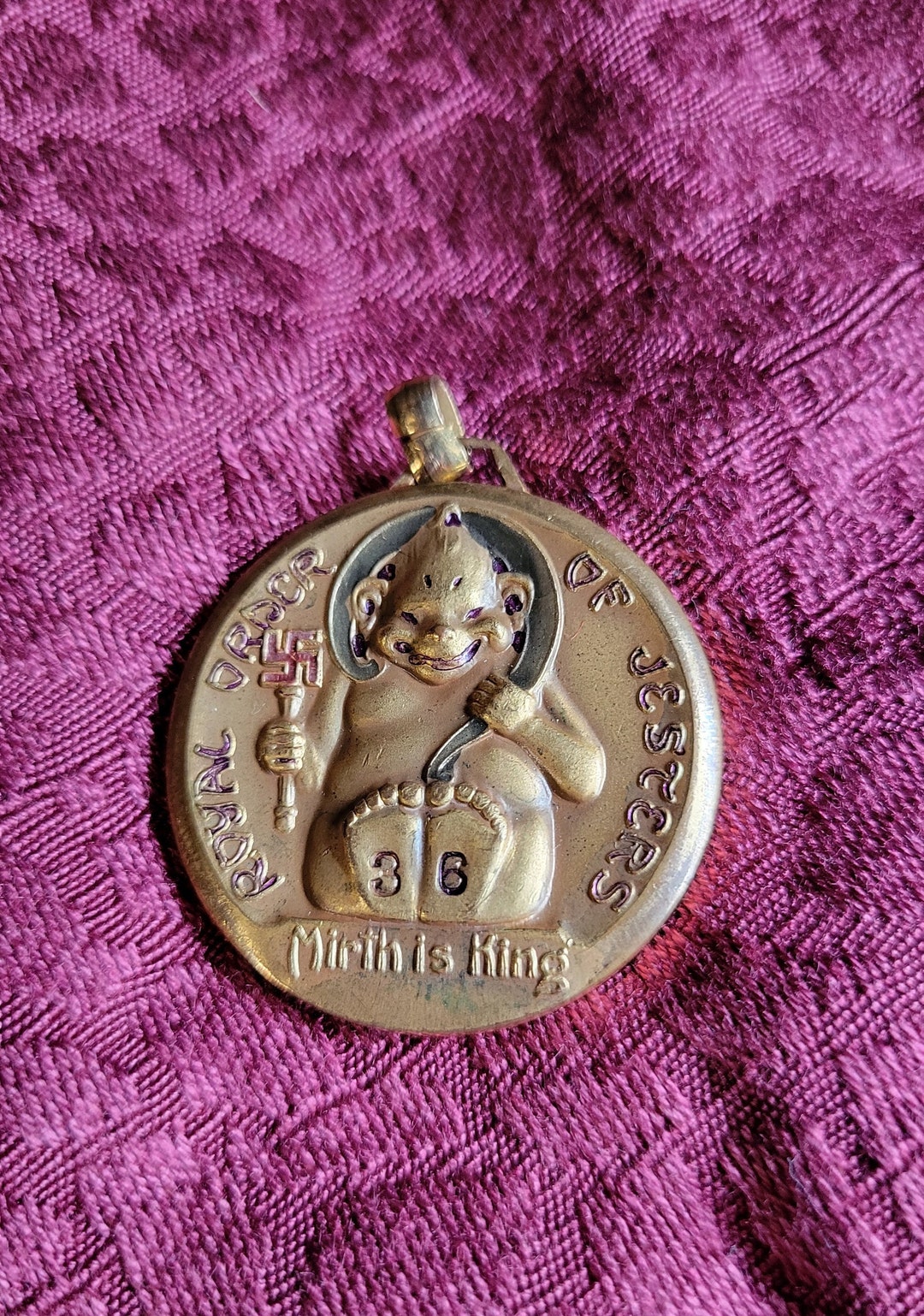 Mirth is King Pendant Circa 1900s - Etsy