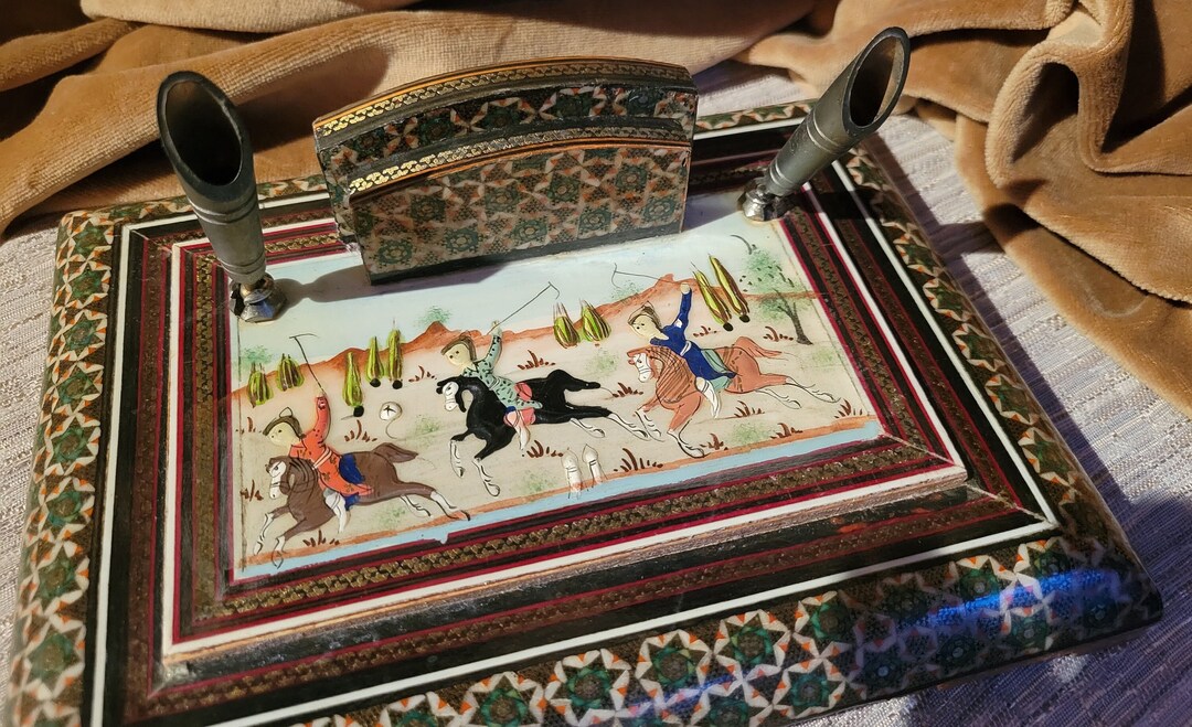 Middle Eastern Pen-holder and Letter Desktop Circa 1940s - Etsy
