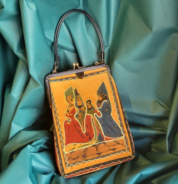 1950s Hand-Embroidered Orientalist Purse - Gem