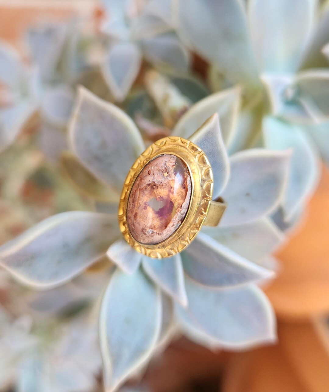 Deep Visionary Opal Roman Style Ring - Etsy