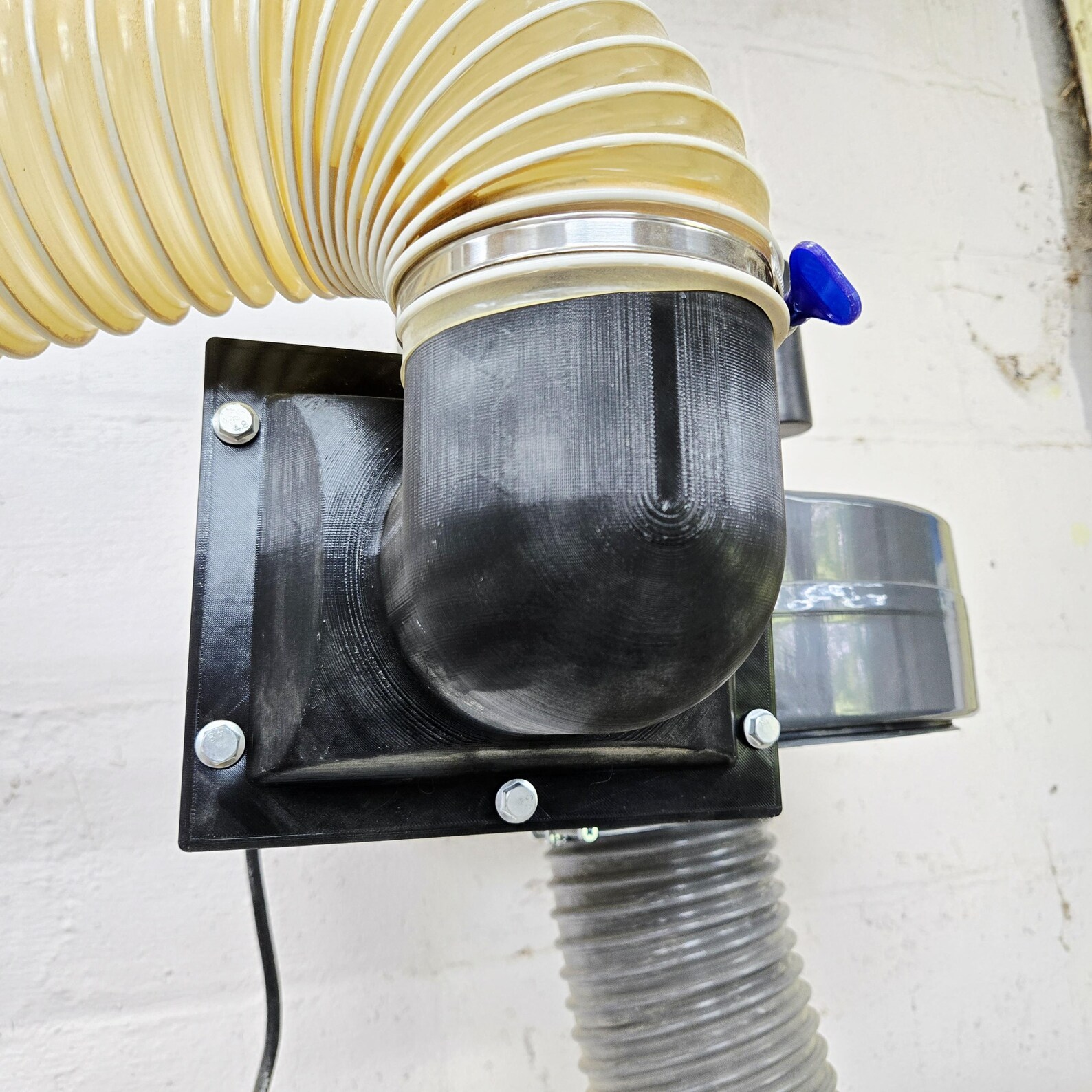 Harbor Freight 2HP Dust Collector Outlet - Modified for 4 Inch Flex ...