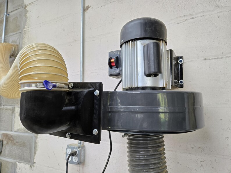 Harbor Freight 2HP Dust Collector Outlet - Modified for 4 Inch Flex ...
