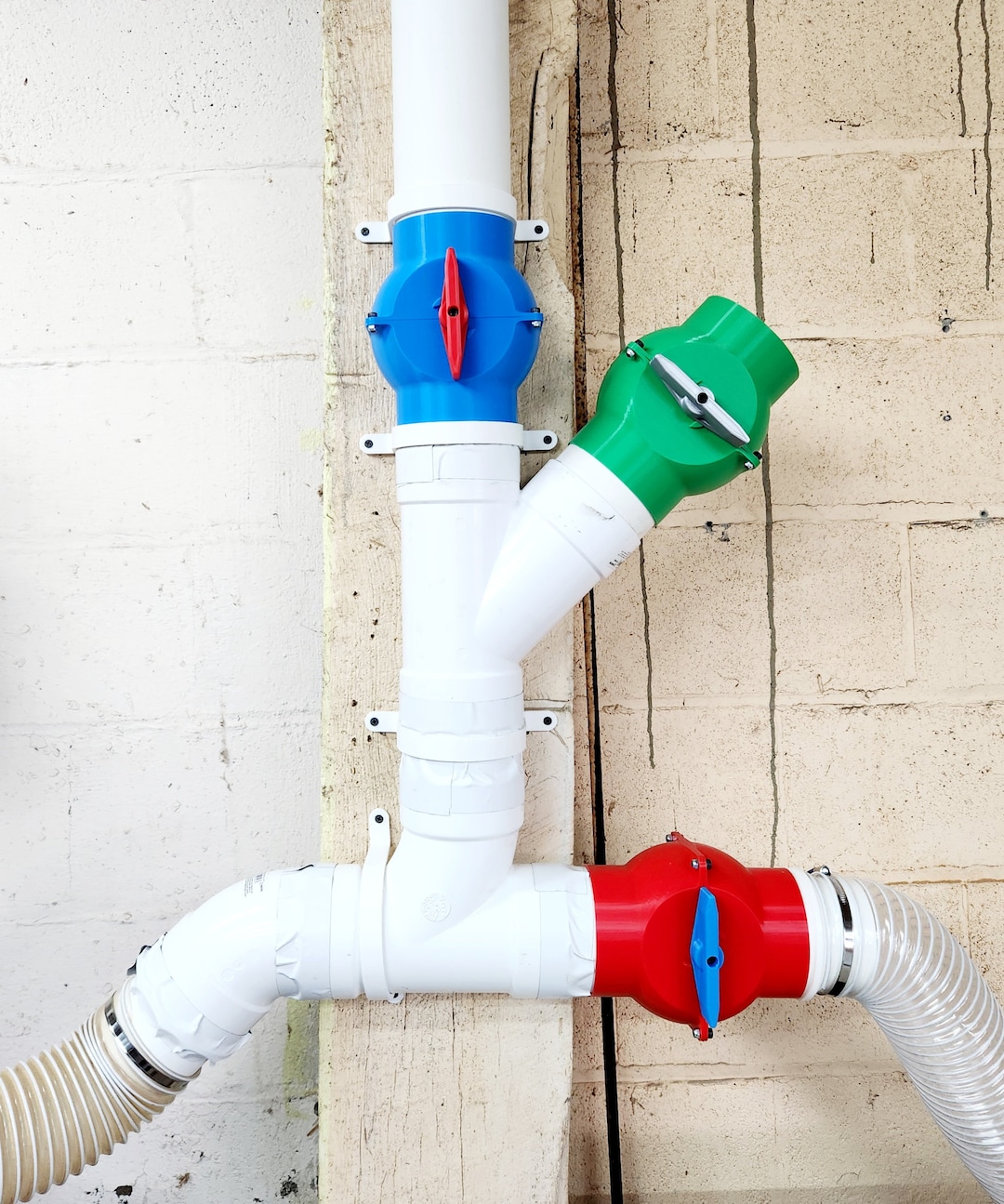 6 Inch Dust Collection Shut Off, Ball Valve, Blast Gate - PVC to PVC ...