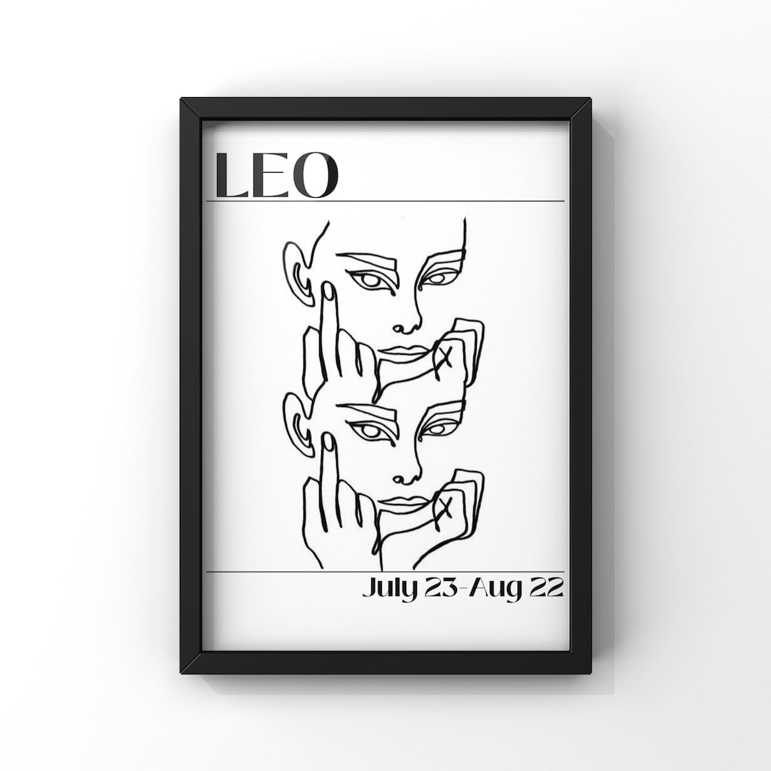 LEO Zodiac Poster Print - Etsy