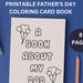 All About My Dad Printable, Fathers Day Coloring Card Printable, DIY ...