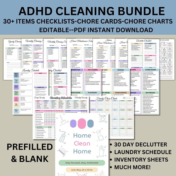 Cleaning Chart - Etsy