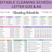 Cleaning Schedule , ADHD Printable Cleaning Checklist, Editable Chore ...