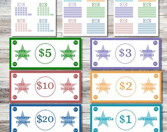 Editable Kids Reward Bucks Printable Mom Bucks, PDF Reward System for ...