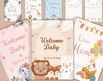 New Mom Gift Card Book, Printable Baby Shower Gift, New Baby Gift Card ...