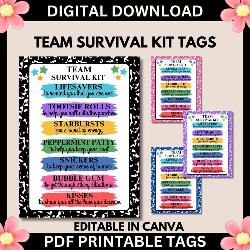 Printable Survival Kit Job - Etsy