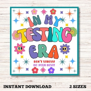 Testing Day Snack Tag Printable Classroom Treat Tag, STAAR Test ...