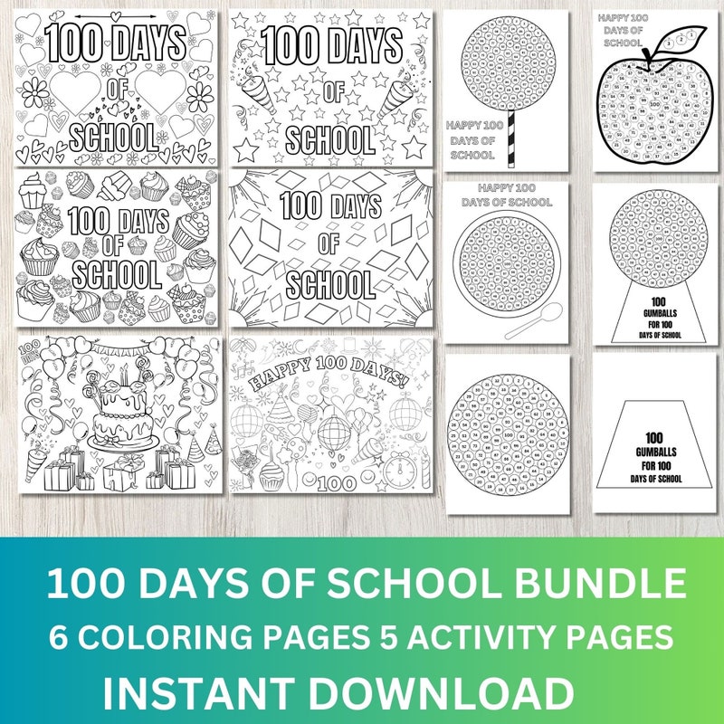 100 Days of School Posters - Etsy