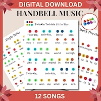 Handbell Sheet Music - 13 Traditional Songs - Digital Download for Hand ...