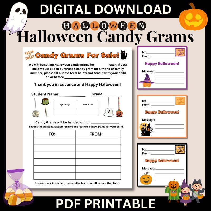 Halloween Candy Gram - Etsy