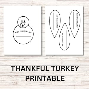 Thankful Turkey Printable, Thankful Turkey, I Am Thankful For, I Am ...