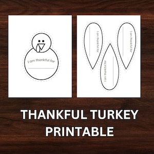 Thankful Turkey Printable, Thankful Turkey, I Am Thankful For, I Am ...