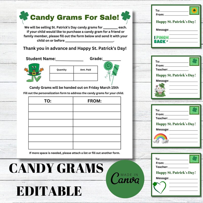 St Patricks Day Candy Grams - Etsy