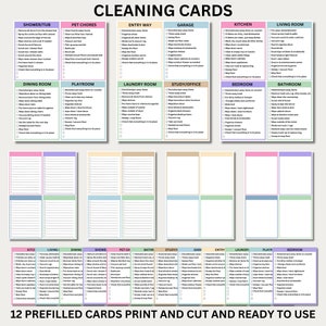 ADHD Cleaning Checklist Bundle, ADHD Cleaning Planner, ADHD Chore Chart ...