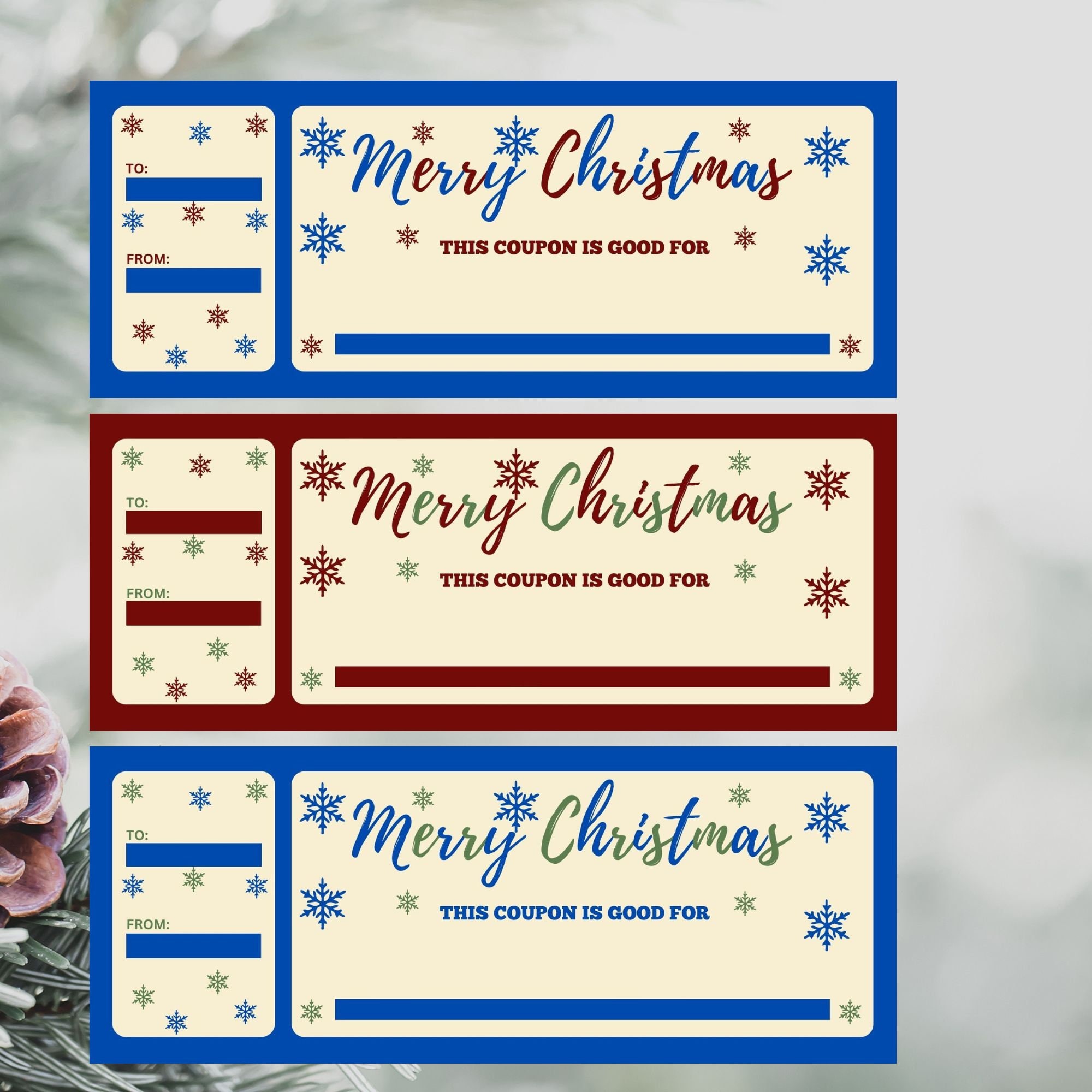 Christmas Coupon Book EDITABLE, Printable Coupon Book Template, Custom ...