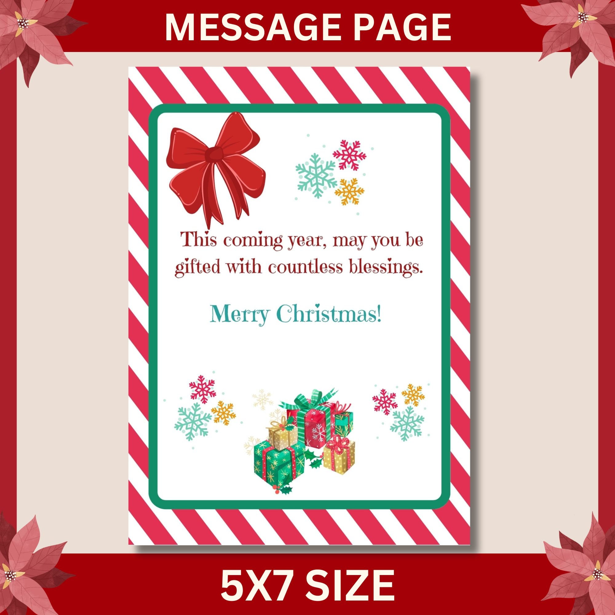 Christmas Gift Card Book, Printable Christmas Gift for Kids, Christmas ...