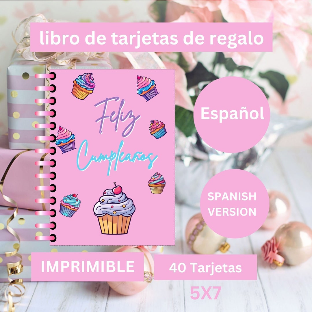 Printable Birthday Gift Card Book: Spanish Version, 40 Pages (PDF) - Etsy