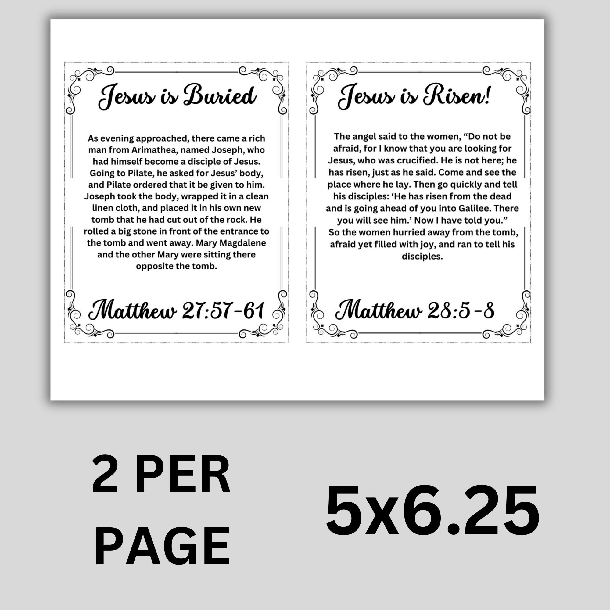 LDS Holy Week Study Cards Hosanna Palm Sunday, Printable Easter Story ...
