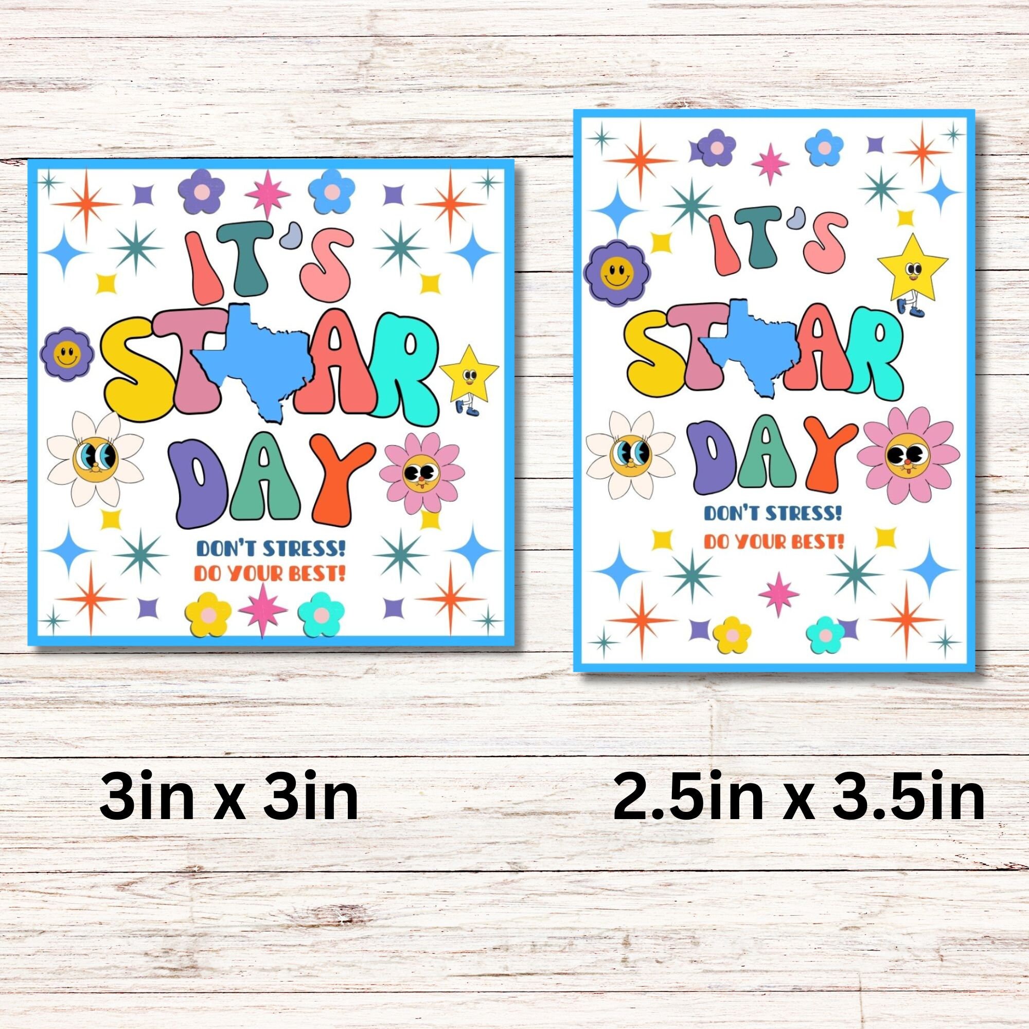 STAAR Testing Day Snack Tag Printable Classroom Treat Tag, Test ...